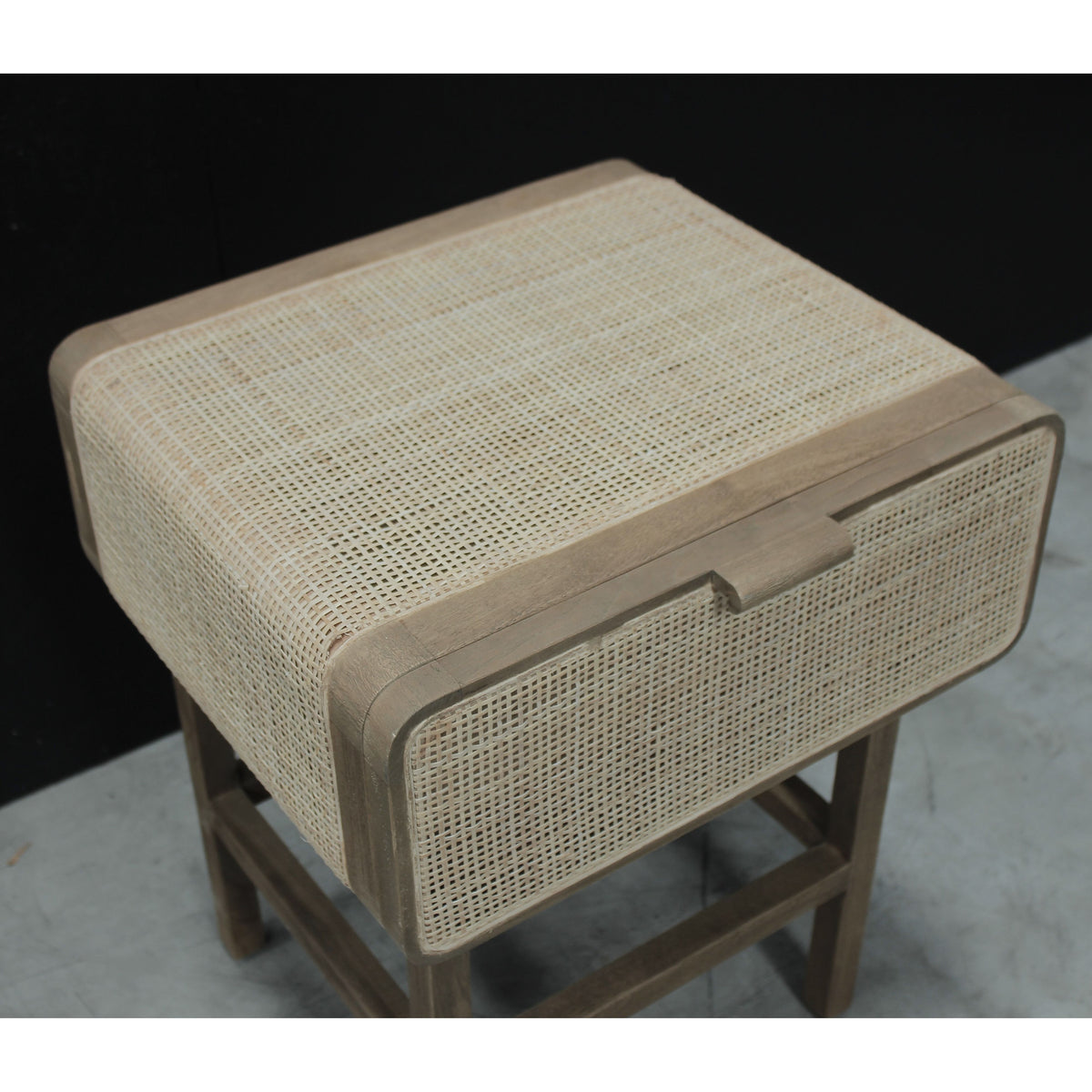 Rattan Bedside Teak TH06 – Havenheim Furniture